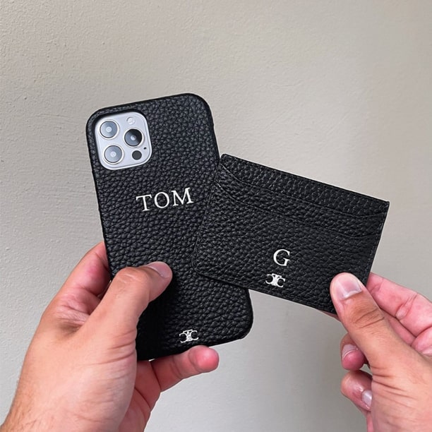 Personalized Leather iPhone 15 Pro Max Case | Add your name or initials ...